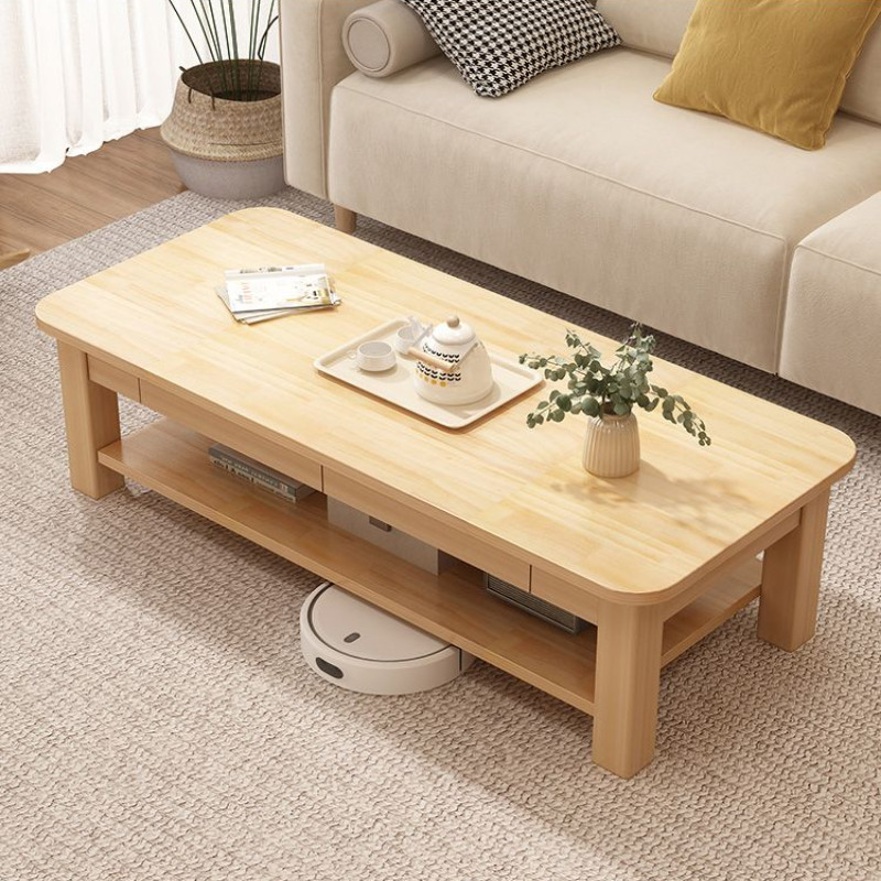 Chinese solid wood coffee table home living room tea table rectangular ...