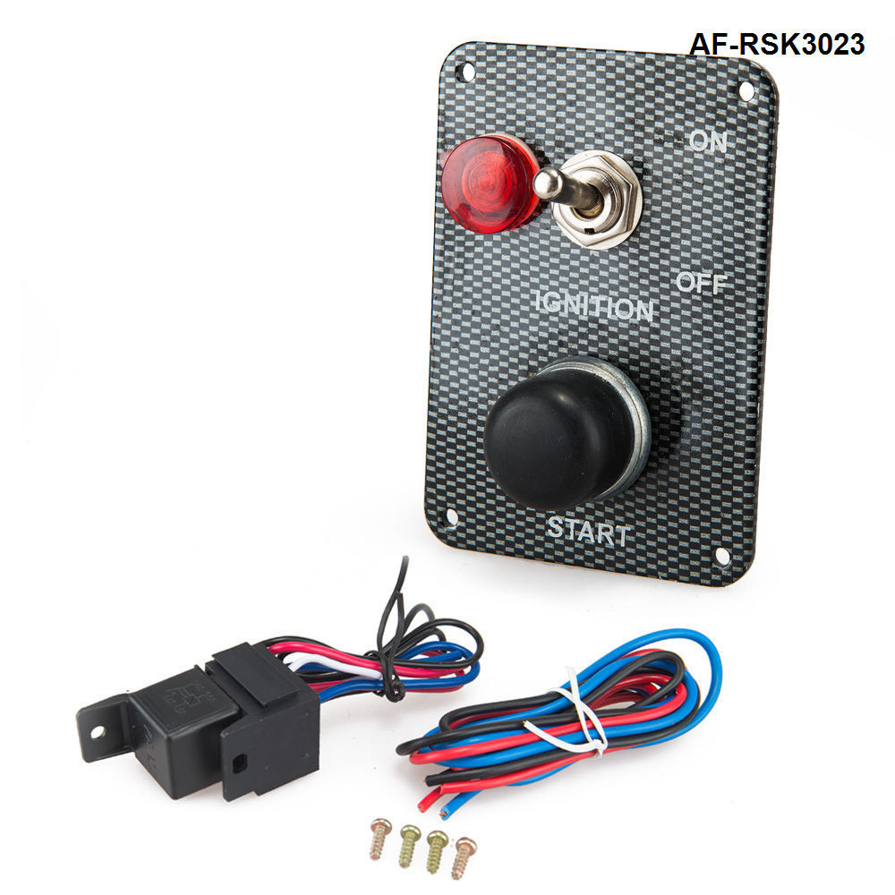 AUTOFAB Racing Car Engine Start Button With 1 Toggle Switch Ignition ...