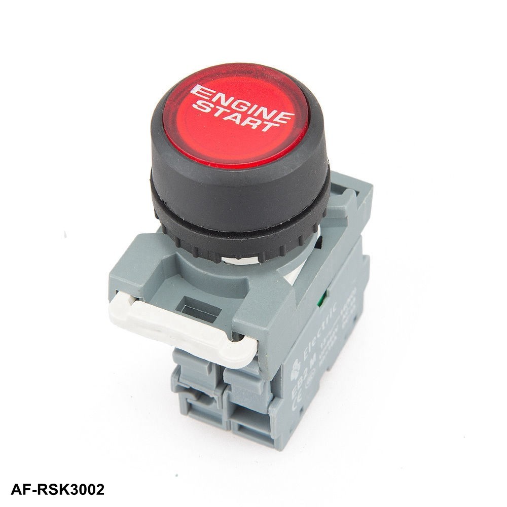 Racing Car Engine Start Starter Push Button Switch 12V Red Illuminated ...