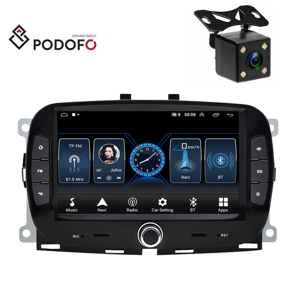 Podofo Android 10.0 Car Radio 2 Din 7" GPS Navigation Multi Screen/BT ...