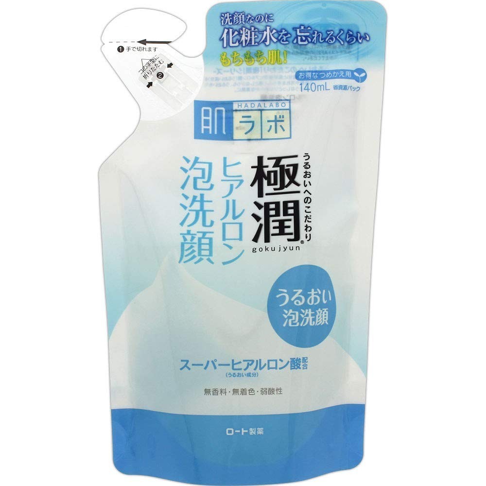 Hada Labo Gokujun Soft Hyaluronic Foam Face Wash Contains Super ...