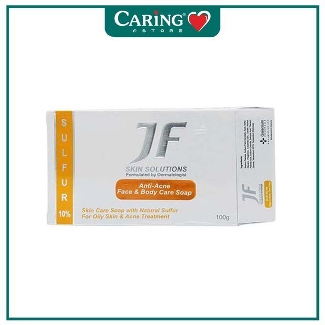 JF ANTI-ACNE FACE & BODY CARE SOAP WITH NATURAL SULFUR 100G × 2 + 20G × ...
