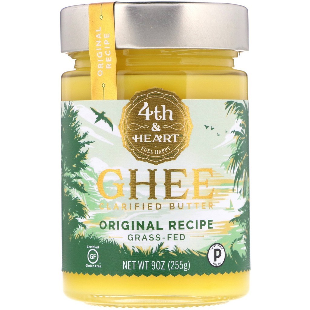 4th & Heart, Ghee Clarified Butter, Grass-Fed, Original Recipe, 9 oz ...