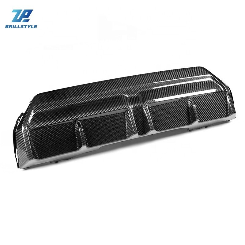 Dry Carbon Rear Bumper Lip Fins Spoiler Winglet Splitter Diffuser For ...