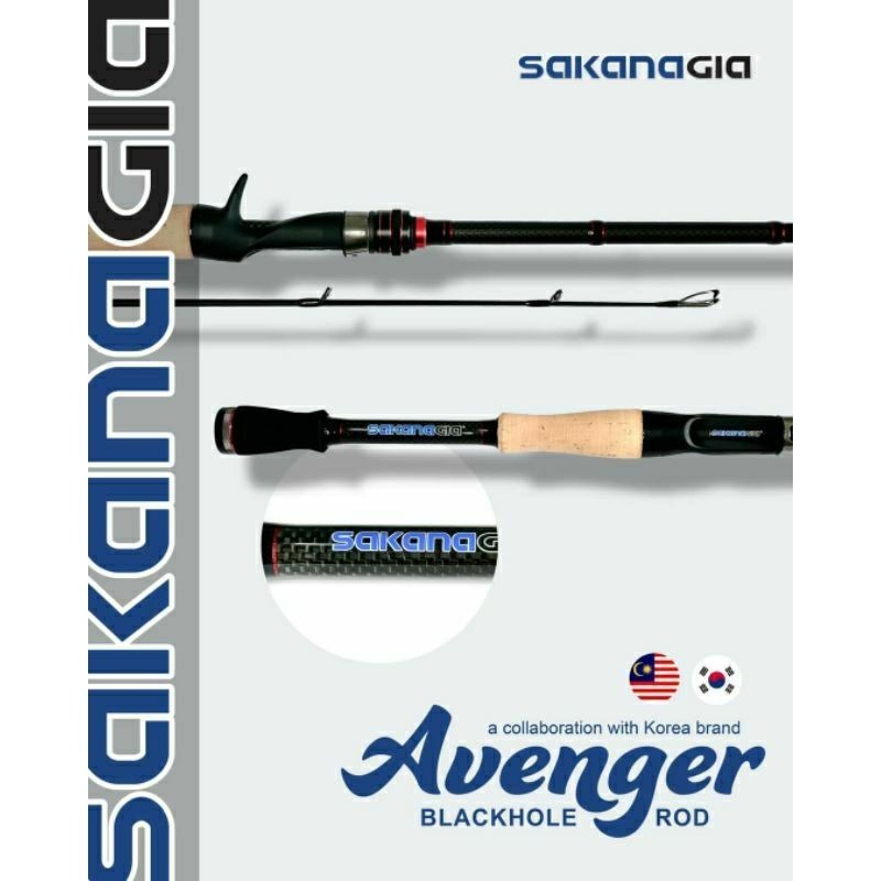 SAKANA GIA N.S AVENGER BLACKHOLE BAITCASTING ROD | Shopee Malaysia