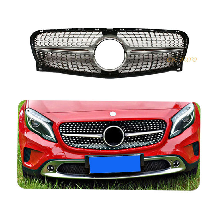 GLA200 GLA180 GLA250 Grille GLA45 Diamond Style front Bumper Grille Fit ...
