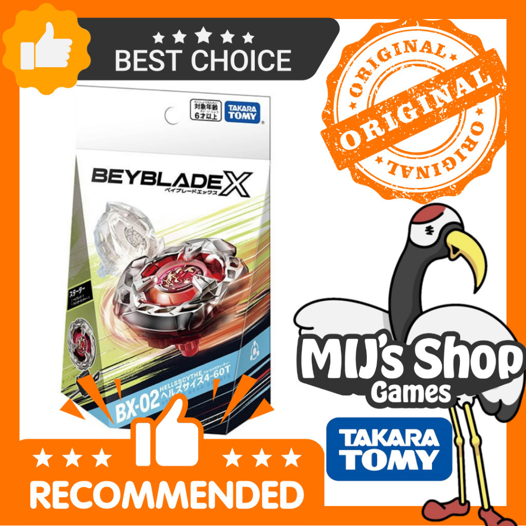 【Direct from Japan】BX-02 TAKARA TOMY Starter Hells Scythe 4-60T BEYBLADE X Original Japanese Toy ...