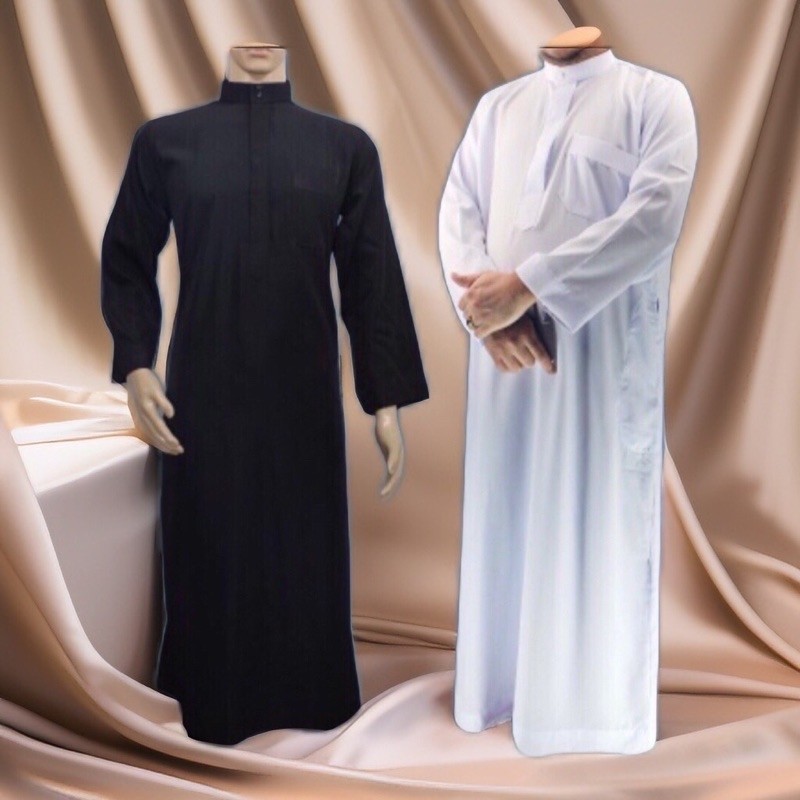 Jubbah al hera Black white dewasa dengan kanak kanak | Shopee Malaysia