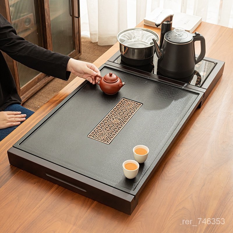 HY-6/Automatic Tea Tray High-End Household Imitation Black Stone Tea ...