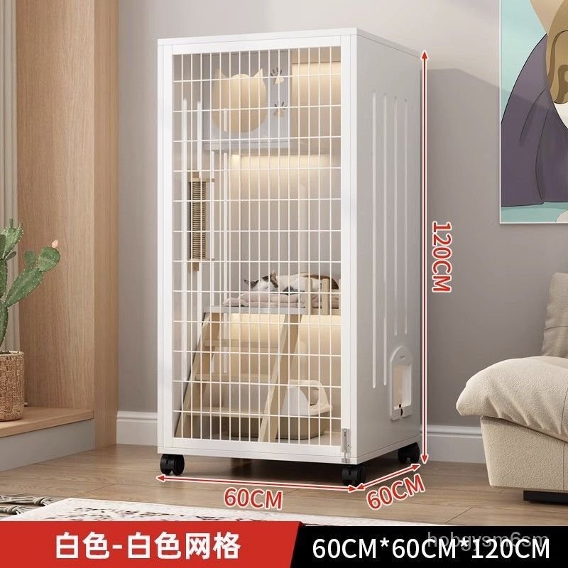 Cat Villa Solid Wood Cat Cage Super Large Free Space Cat House Home Indoor Luxury Cat Nest Cat ...