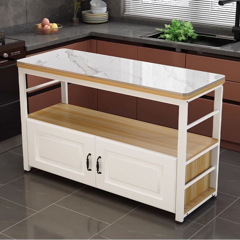 Rock Slab Cutting Table Cabinet Microwave Oven Stand Sideboard Multi ...