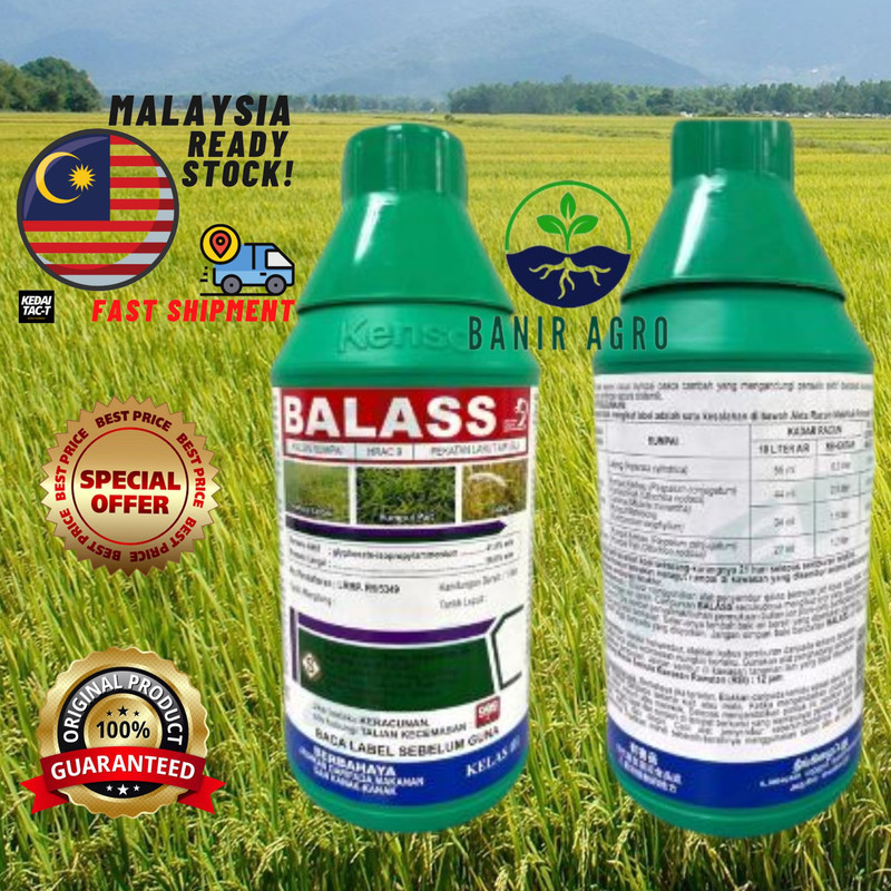 Balass Herbicide 1Liter Racun Rumput Serap Racun Rumput Tahan Lama ...