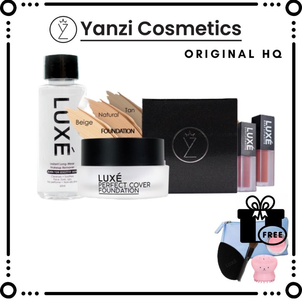 [POST DIRECT HQ + FREEGIFT] LUXE FOUNDATION LUXE MINIMALIST YANZI COSMETICS ORIGINAL HQ | Shopee ...