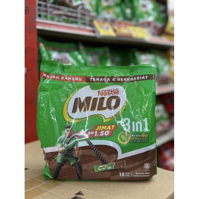 🛒 NESTLE MILO 🛒 18 STICK | 3 in 1 | Original | Shopee Malaysia