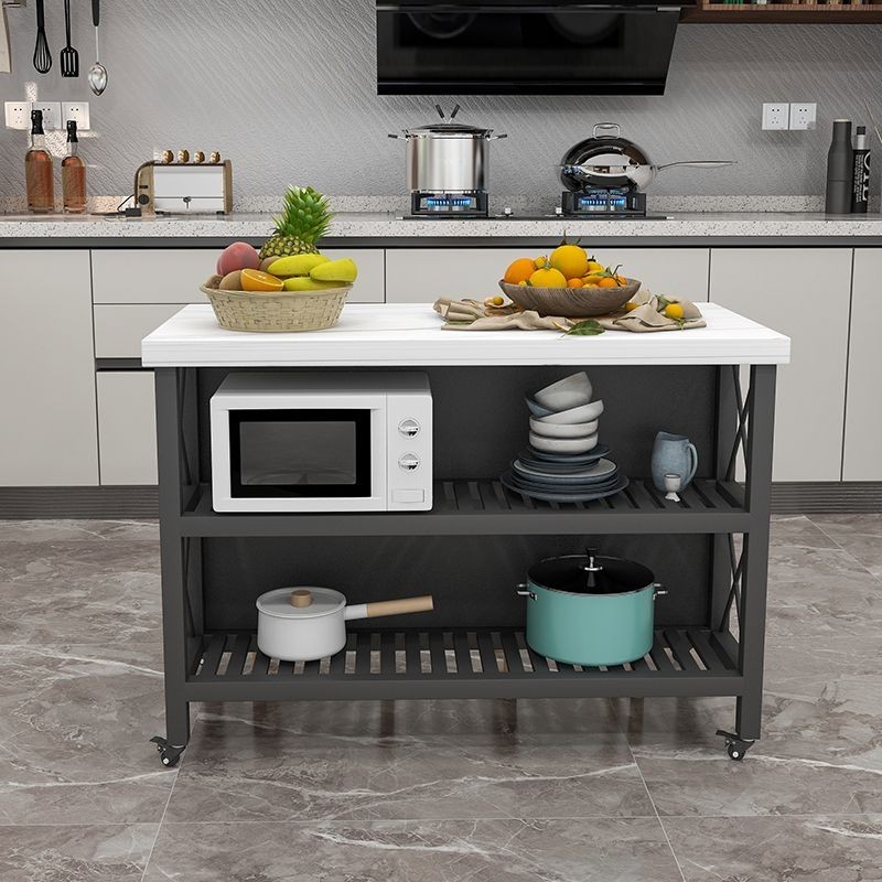 ST& Modern Minimalist Middle Island Table Locker Sideboard Cabinet ...