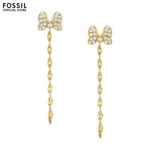Fossil Disney 100 Bow Front/Back Earrings - Gold JF04627710 | Shopee ...