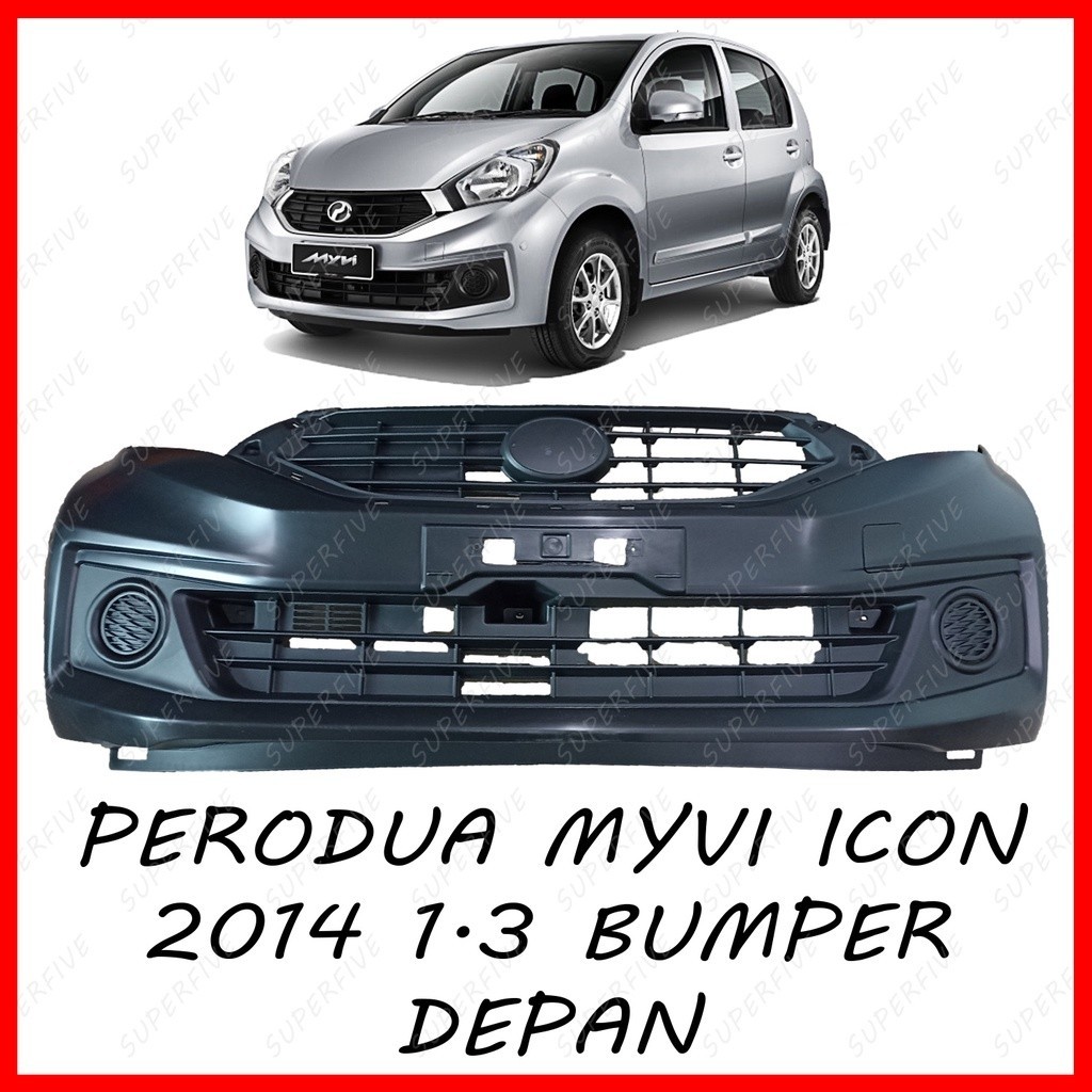 PERODUA MYVI ICON 1.3CC (2014 - 2016) FRONT BUMPER / BUMPER DEPAN ...