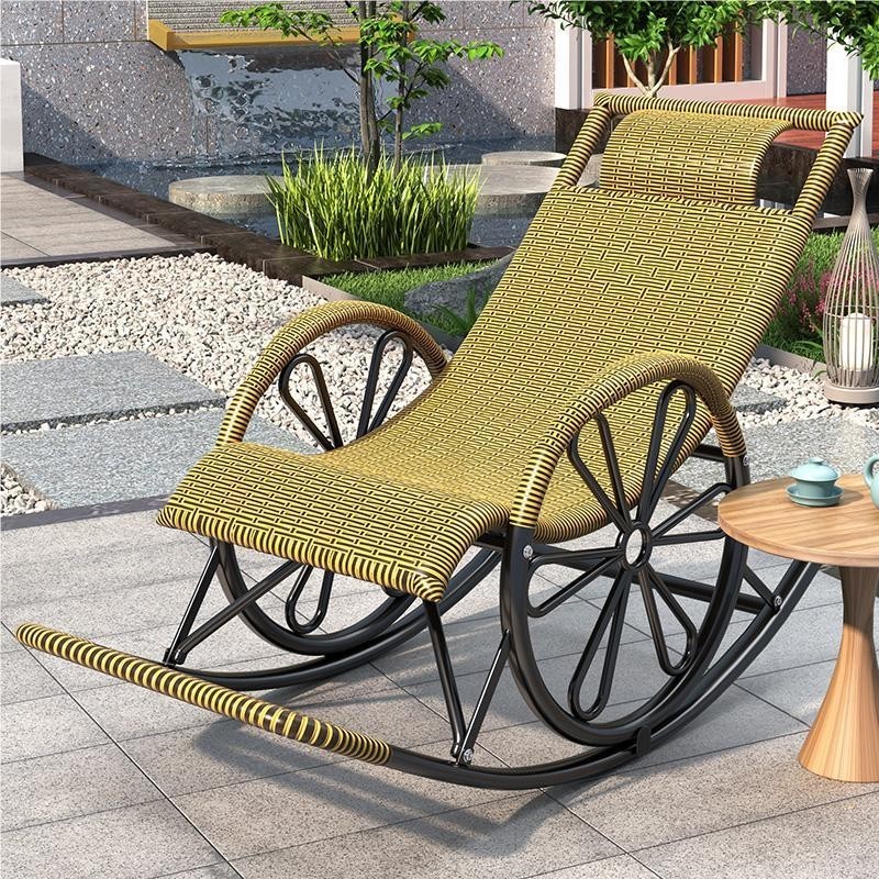 JY-H/New Rattan Rocking Chair Recliner Elder Reclining Rattan Chair ...