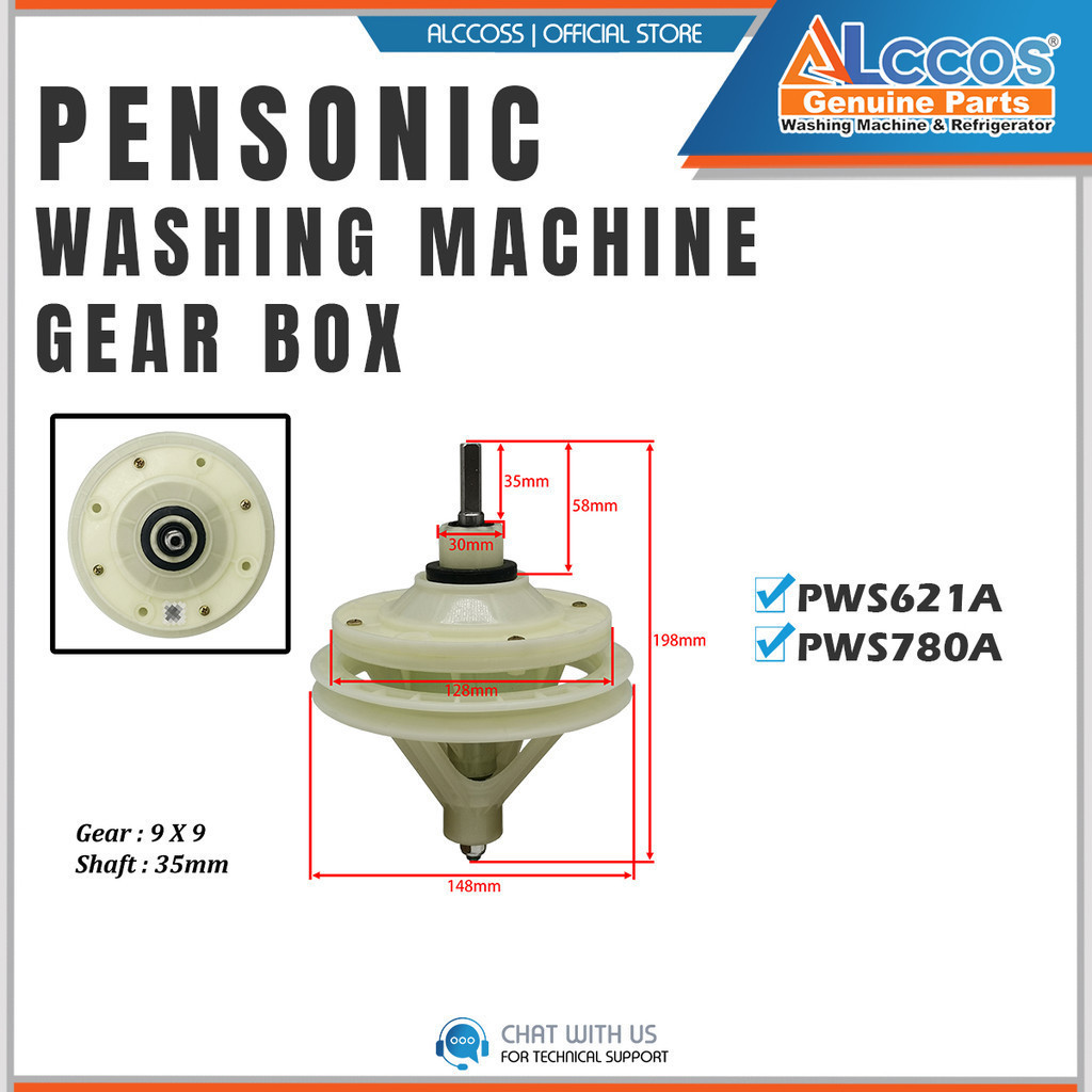 PENSONIC PWS621A/PWS780A SEMI-AUTO WASHING MACHINE GEAR BOX | Shopee ...