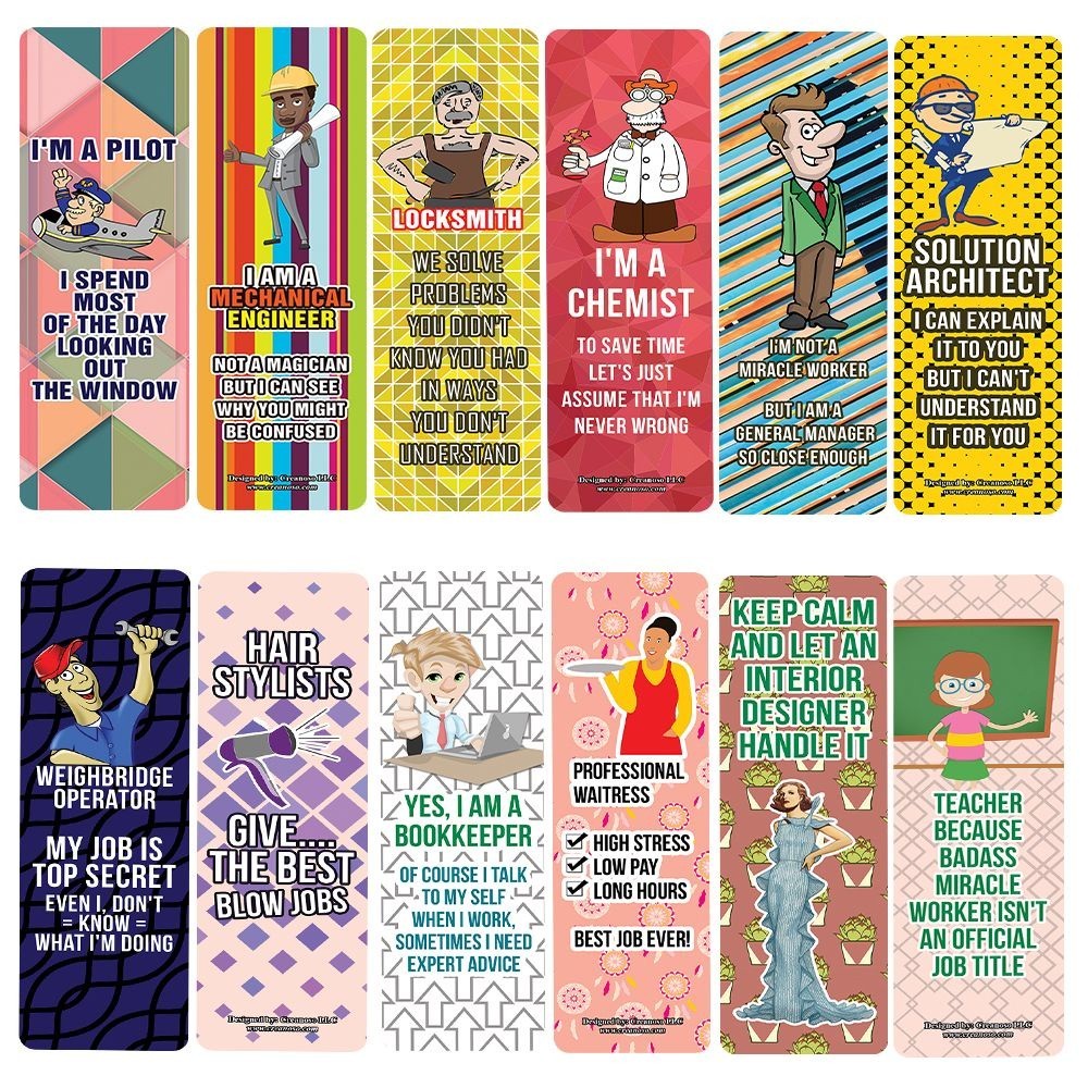 Funny Profession Job Bookmarks(6-pack) | Shopee Malaysia