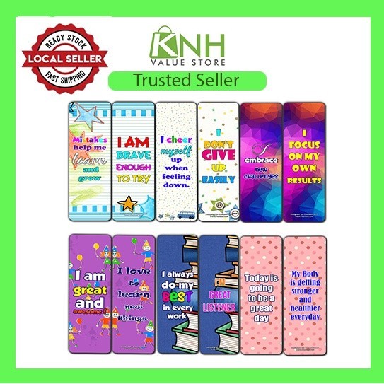 Positive Affirmations for Kids Bookmarks (6-Pack) | Shopee Malaysia