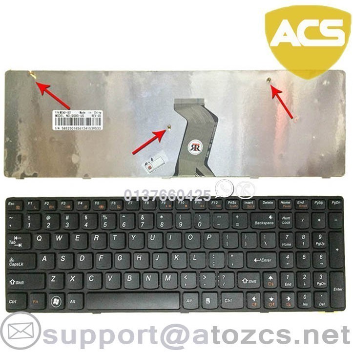 Lenovo IdeaPad G580 G580A G585 G585A Z580 Z580A Laptop Keyboard ...