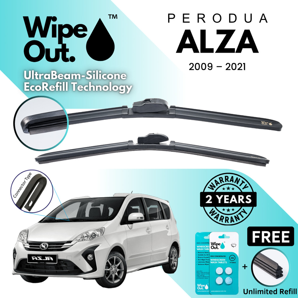 [PREMIER] WipeOut UltraBeam Silicone EcoRefill-Technology Wiper Perodua ...