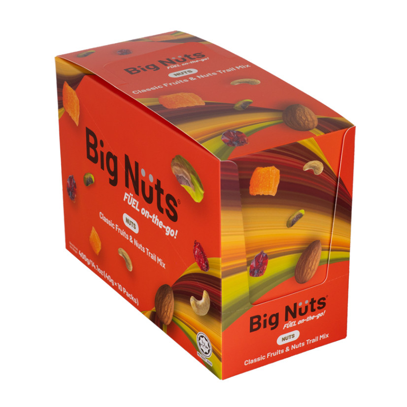 Big Nuts Classic Fruits & Nuts Trail Mix (FUEL on-the-go) 40g x 10 ...