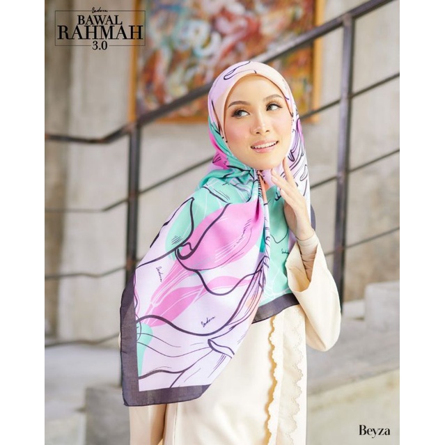 TUDUNG BAWAL SQUARE COTTON CORAK @ WARNA PASTEL | Shopee Malaysia