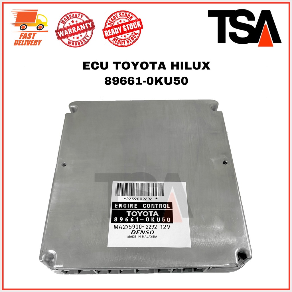 ECU TOYOTA HILUX MANUAL TRANSMISSION PART NO. 89661-0KU50 ENGINE ...