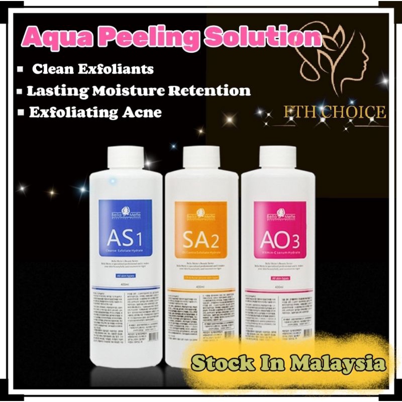 NEW🔥Korea AS1 SA2 AO3 Aqua Peeling Solution 400ml Hydra Dermabrasion Facial Cleansing Blackhead ...