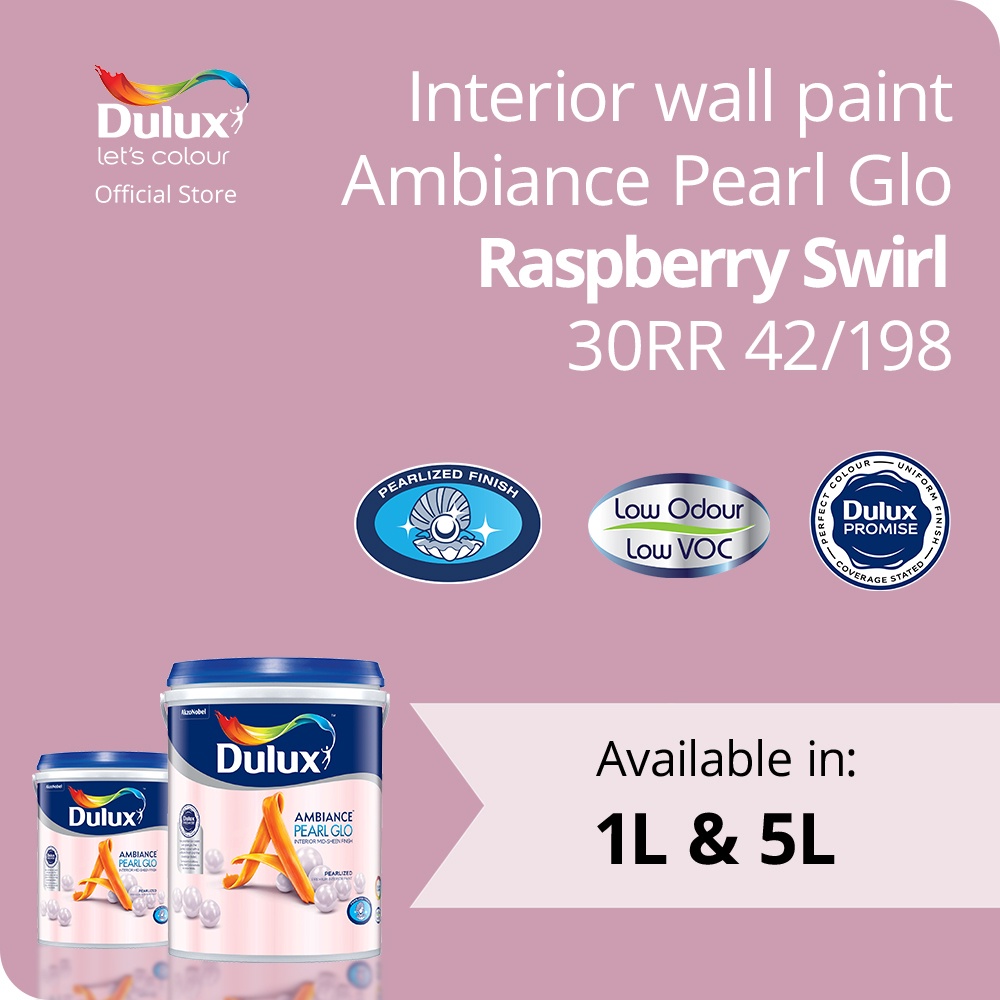 Dulux Ambiance Pearl Glo - Raspberry Swirl (30RR 42/198) (Low Odour ...