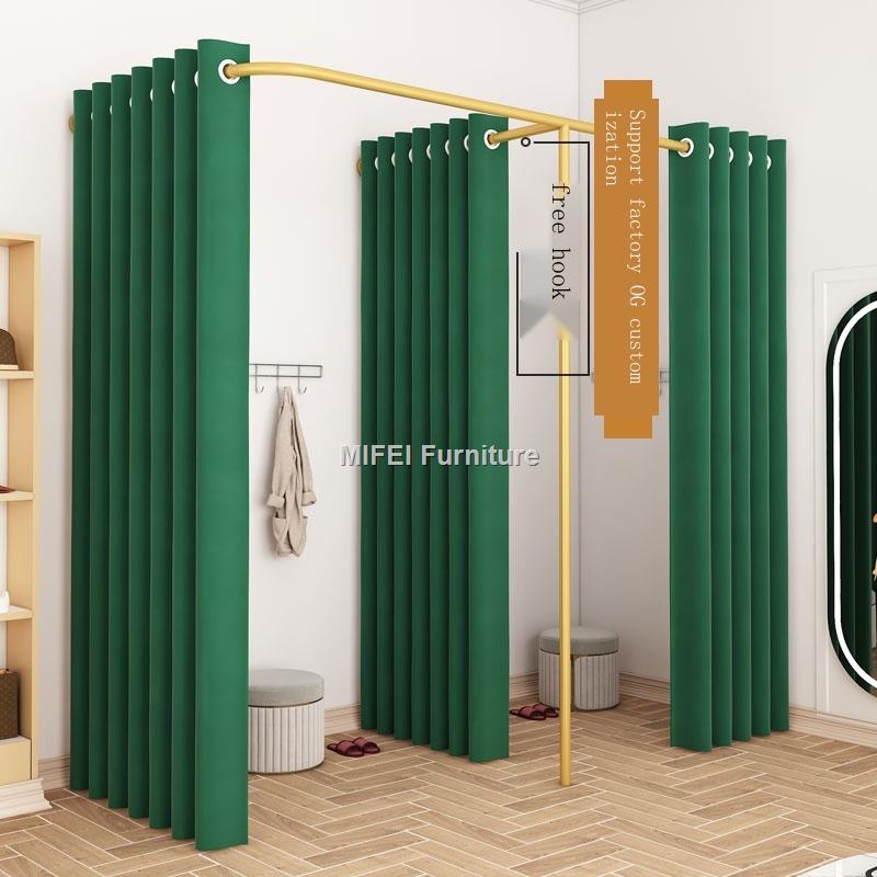 Clothing Store F-Shaped Fitting Room Track Simple Changing Room ...