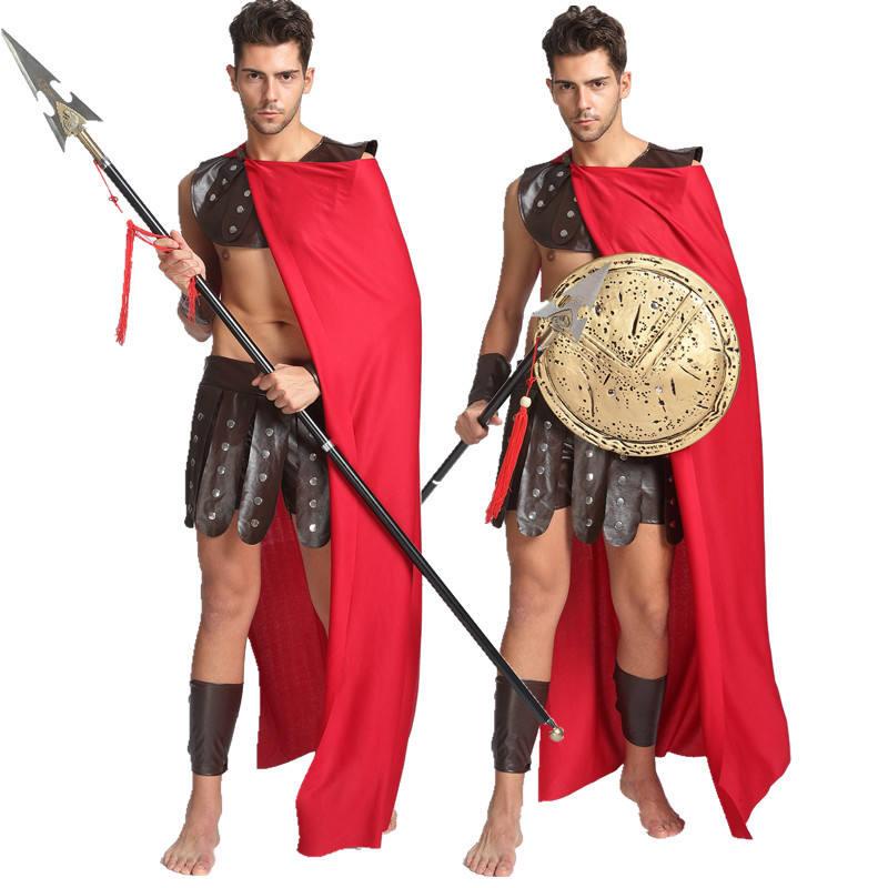 Halloween ancient Greek and Roman warrior adult costumes cosplay male ...