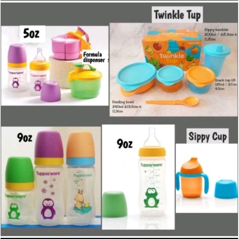 Tupperware Twinkle Tup / Sippy Cup / Milk Botlle / Twinkle Bottle Straw ...