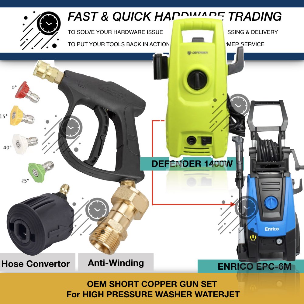 OEM COPPER SHORT GUN NOZZLE SET DEFENDER 1400W ENRICO EPC-6M HIGH ...