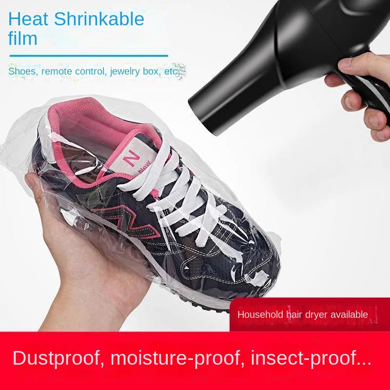 Heat shrink film heat Wrap bag sealing film pvc shoe storage beg remote ...