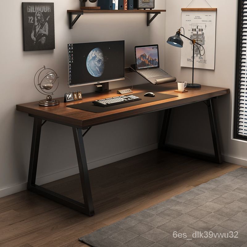 Get gifts/HY-D Solid Wood Computer Desk Desktop Office Table Simple ...