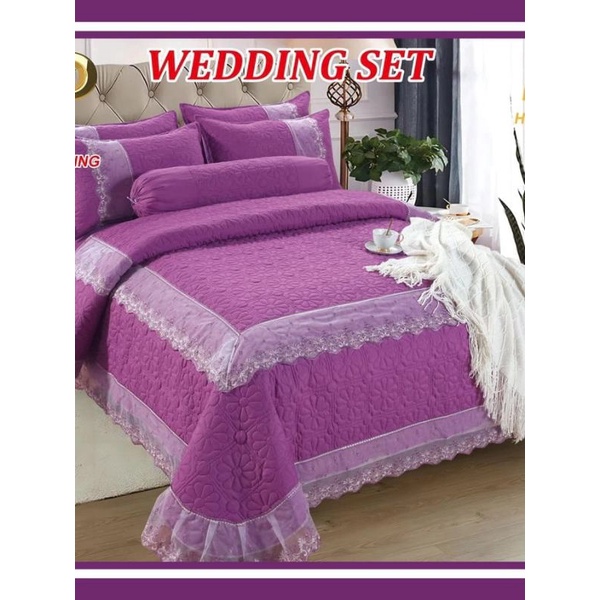 Bedsheet wedding! CADAR PENGANTIN PATCHWORK ROPOL 6 IN 1 KAIN COTTON ...