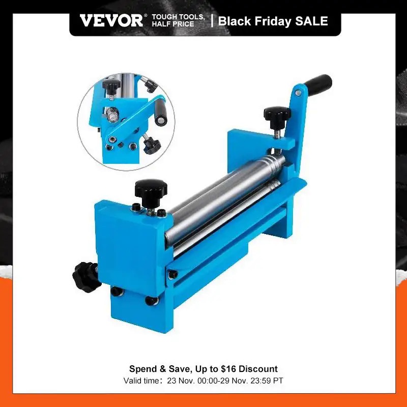VEVOR SJ-300 Slip Roll Machine Desktop Manual 300mm Wire Cones ...