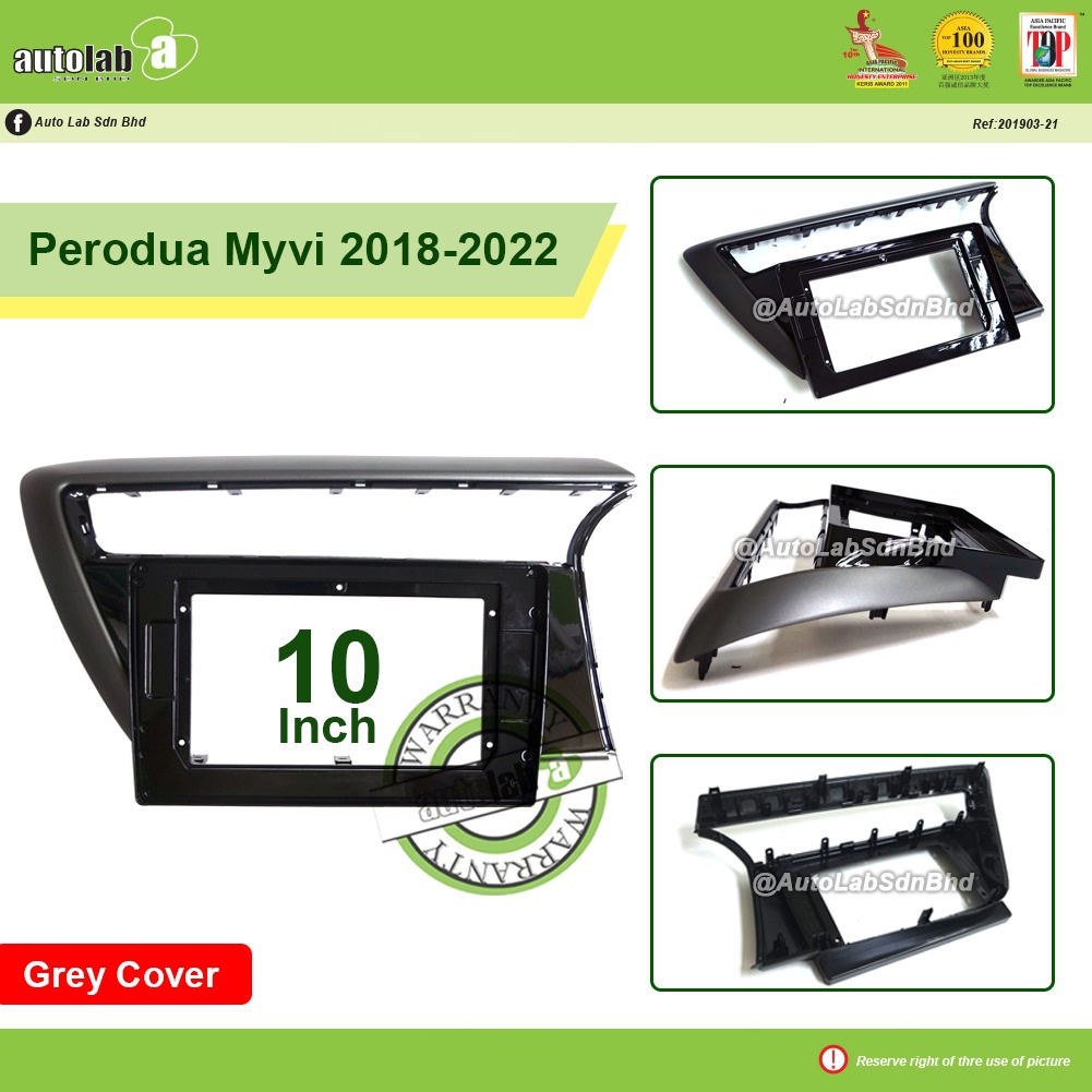 OKVG Big screen casing Android 10 inch Perodua Myvi 2018-2022 (Grey ...