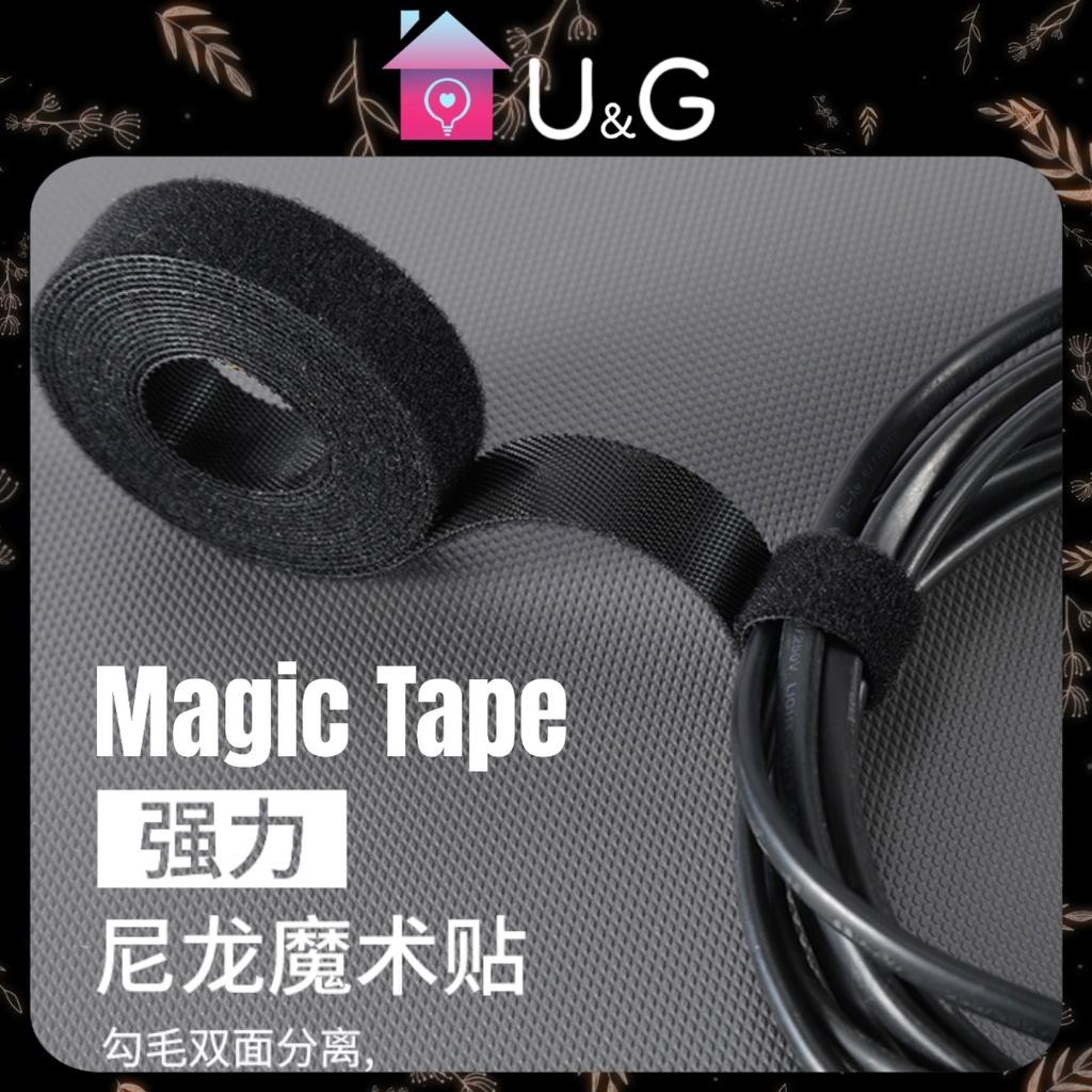 UG Wire Magic Tape Hook And Loop Velcro Strap Tape Wire Organizer ...