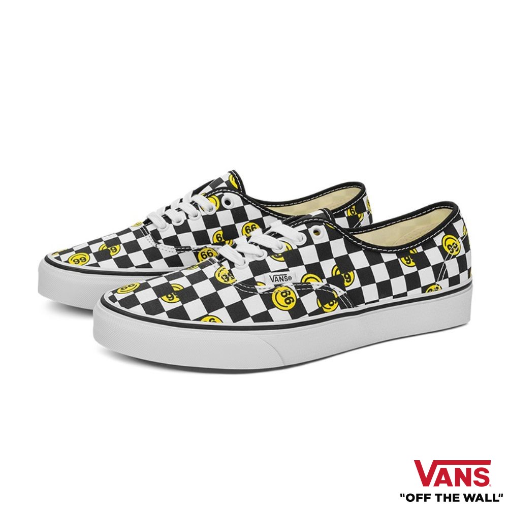 Vans Smiley Checkerboard Authentic Sneakers Women (Unisex US Size ...