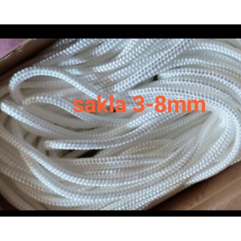 White Braided Nylon Polyester Rope : 3 to 10mm Tali Putih jual per ...