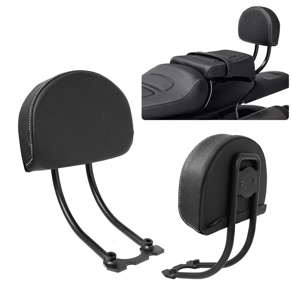 Motorcycle passenger backrest black rear seat kit for Harley Sportster ...