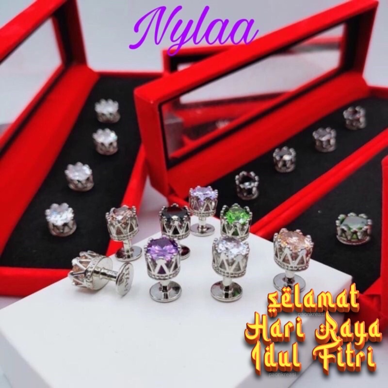 Butang Baju Melayu Batu Zircon Crown Bulat,bujur,petak[1Set-5Biji] Free ...
