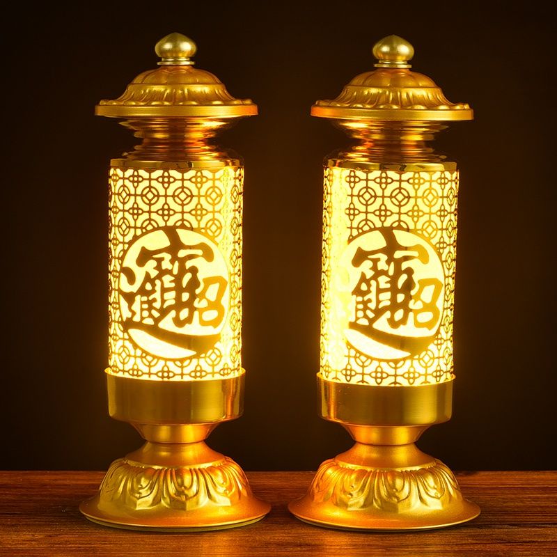 LED God of Wealth Lamp Guan Gong Plug-in Buddha Worshiping God ...