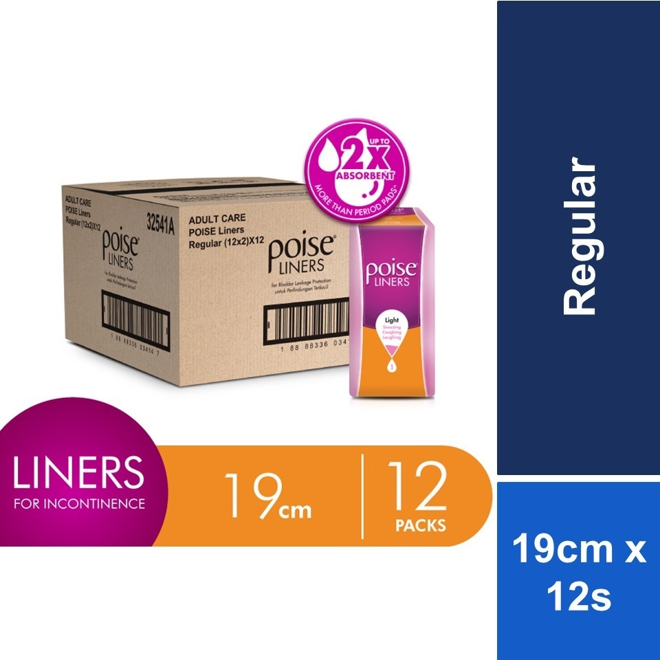 Poise Liners Regular 19cm (24pcs x 12 packs) | Shopee Malaysia