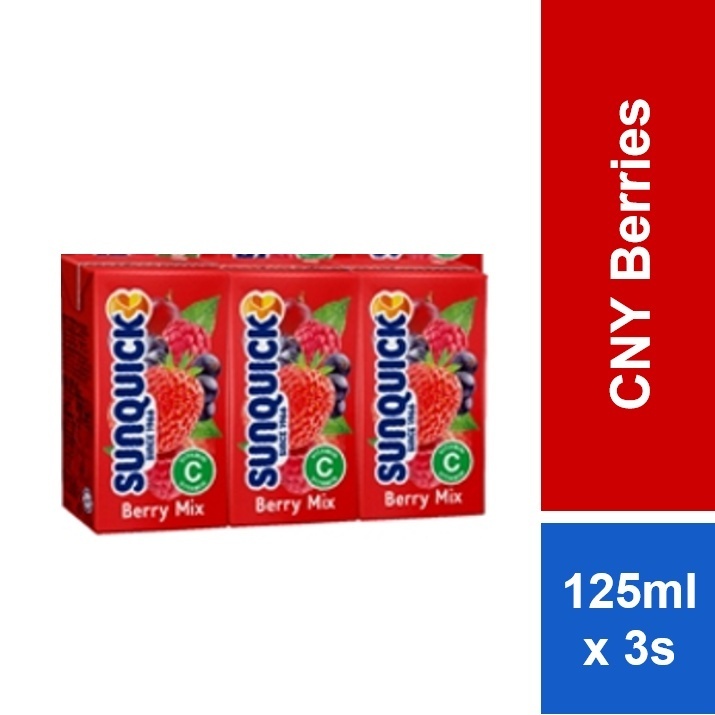 [Gift Redemption] Sunquick Fruit Drink Mix Berries (125ml x 3s ...