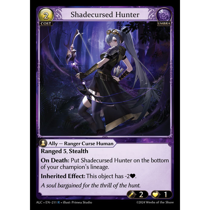 Shadecursed Hunter | ALC - 211 - R | Ally — Ranger Curse Human [GATCG ...